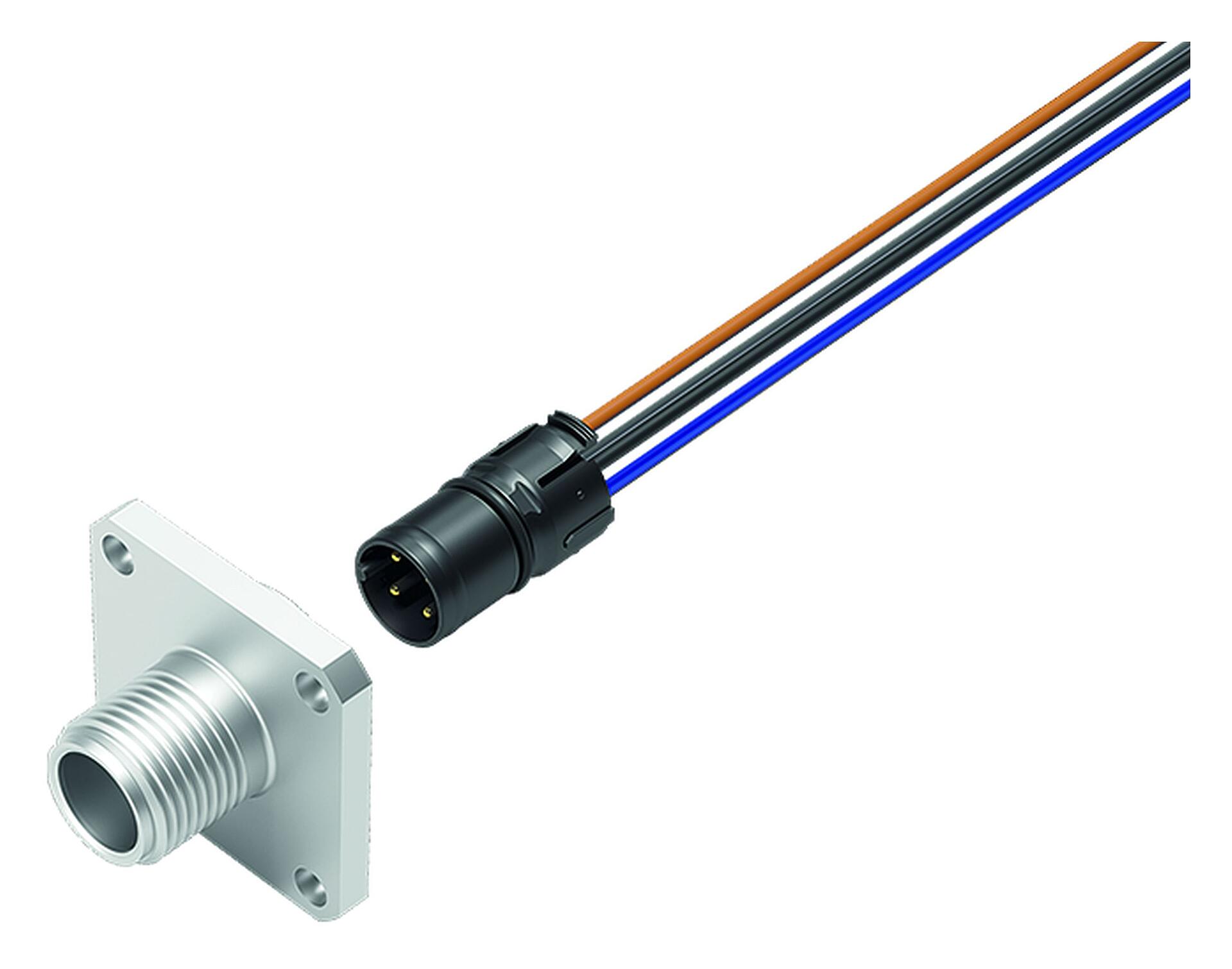 99 3443 116 05 | binder M12 Square male panel mount connector, Contacts ...