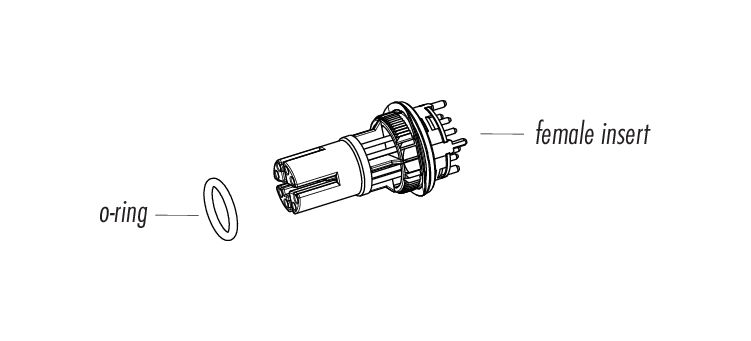 M12, Contact insert, IP67, shieldable, Contacts: 8 | 09 3782 200 08
