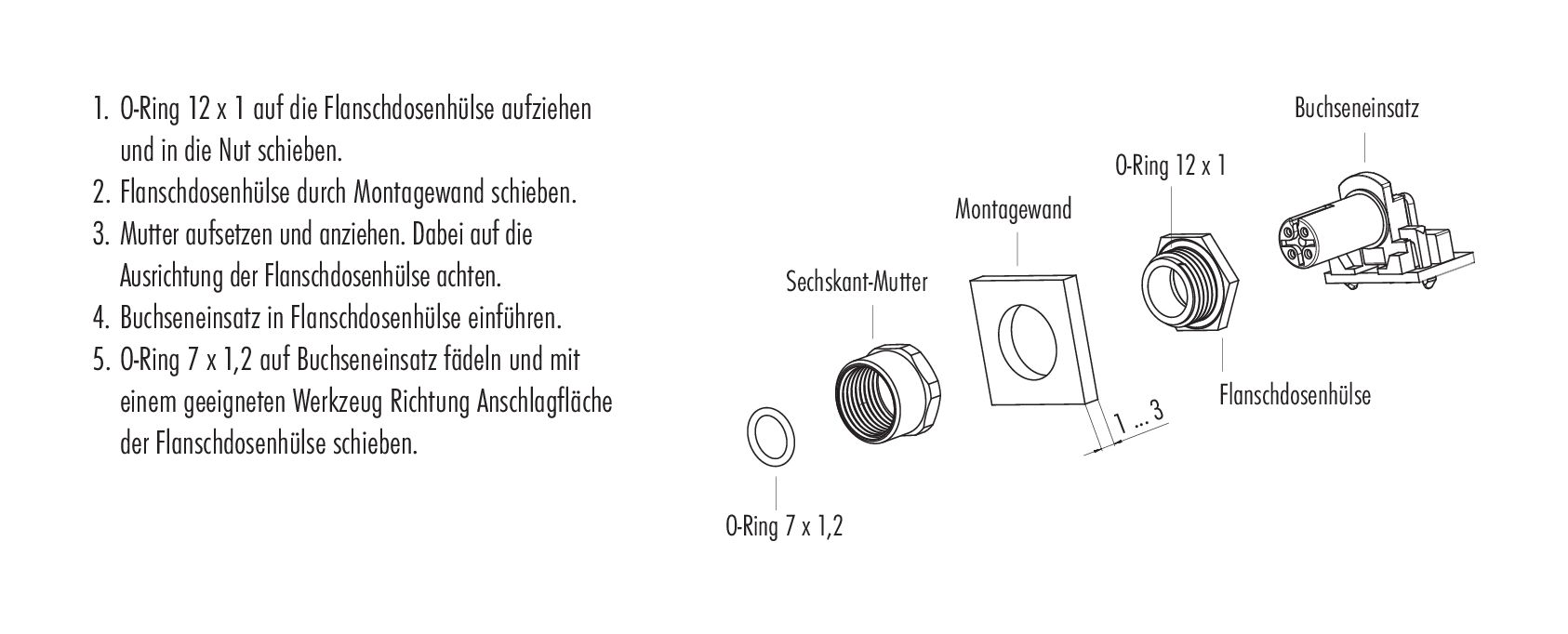 M12, Flanschstecker, IP68, ungeschirmt, Polzahl: 8 | 99 3481 200 08