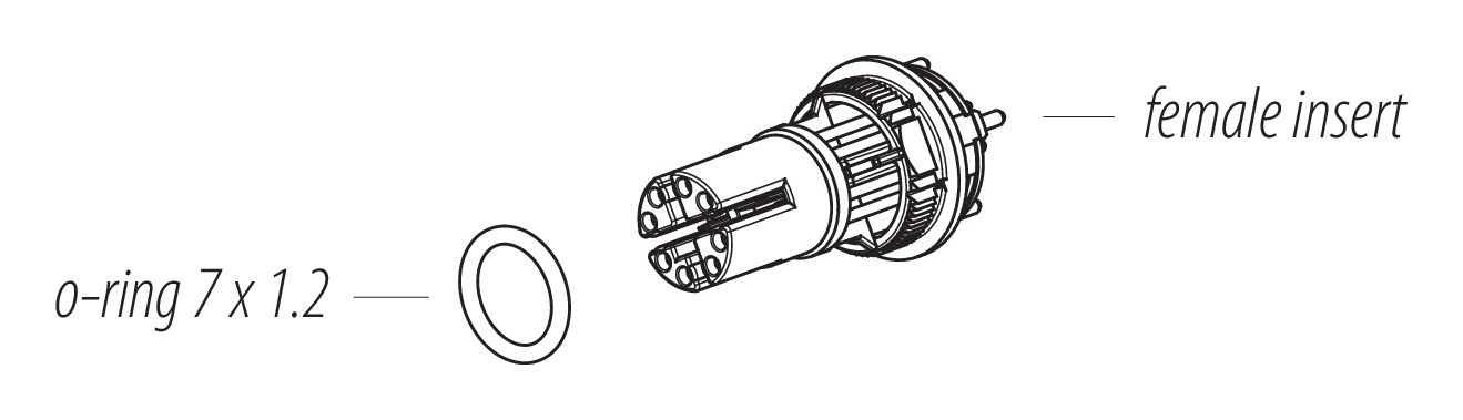 M12, Contact insert, IP67, shieldable, Contacts: 8 | 09 3782 200 08