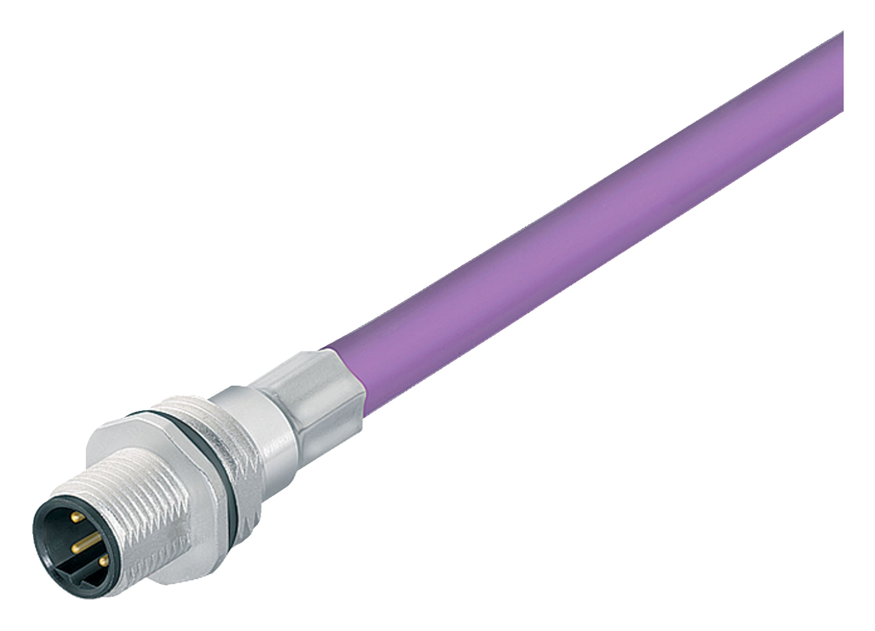 M12, Male panel mount connector, IP68, shielded, Contacts: 2 | 70 4433 ...