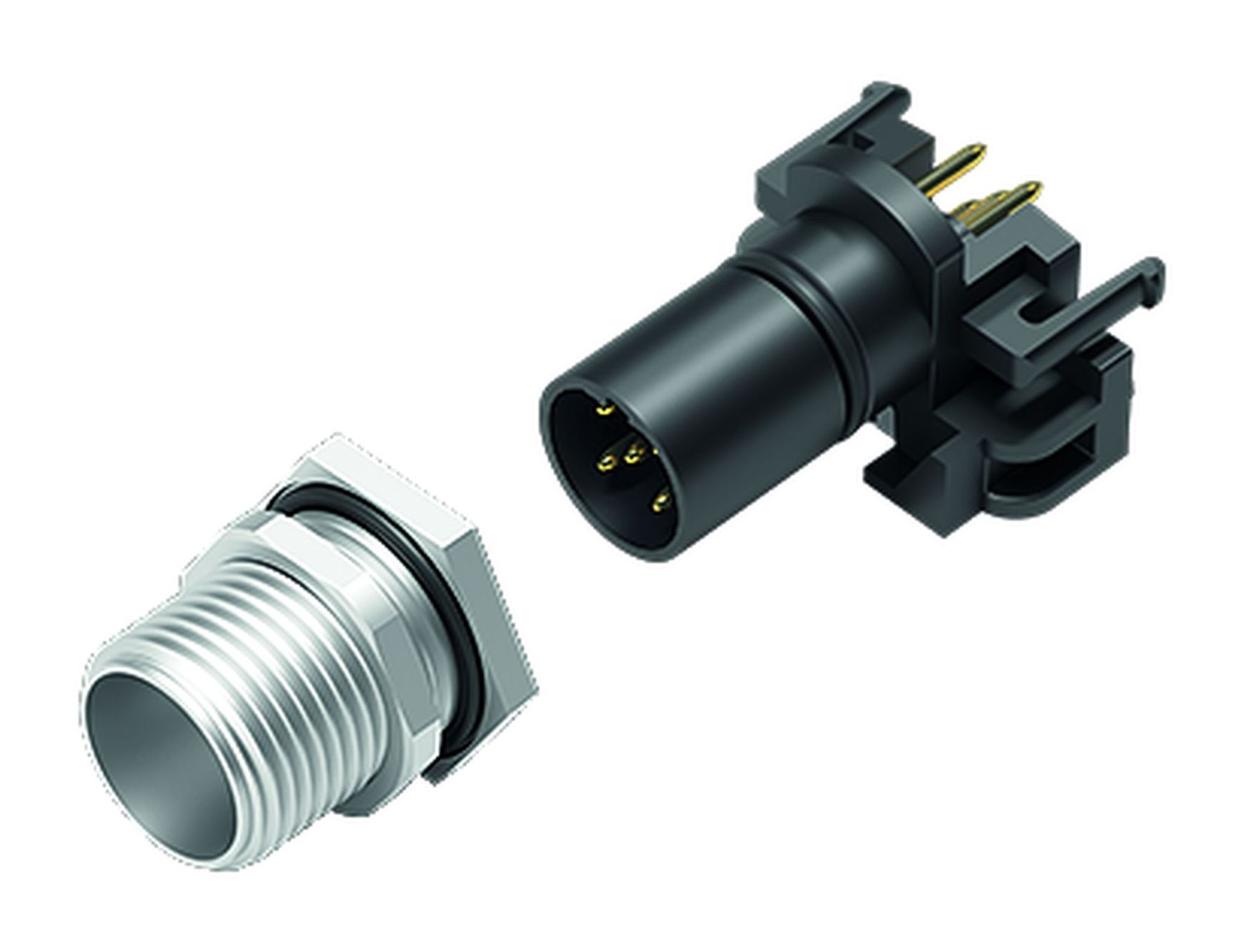 M12, Male panel mount connector, IP67, shieldable, Contacts: 5 | 99 ...